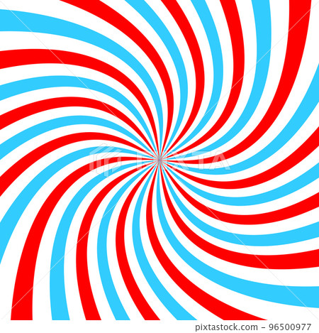 Red and blue radial twisted stipes, vortex... - Stock Illustration ...