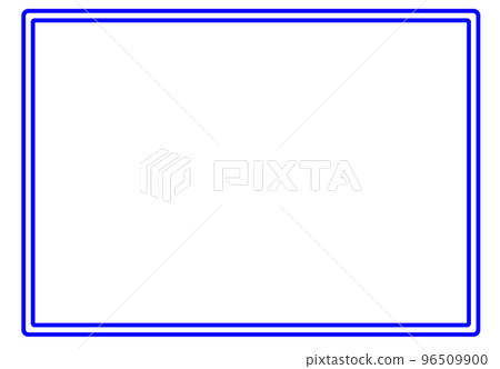 Simple line frame blue - Stock Illustration [96509900] - PIXTA
