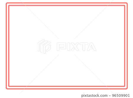 Simple line frame red - Stock Illustration [96509901] - PIXTA