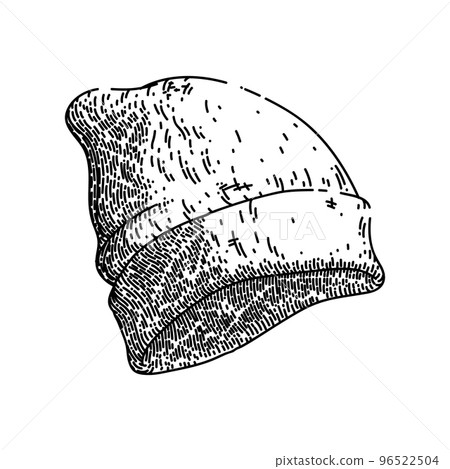 hat winter sketch hand drawn vector - Stock Illustration [96522504] - PIXTA