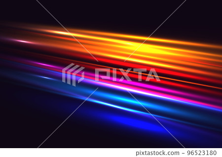 Colorful light trails with motion effect.... - Stock Illustration ...