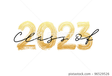 Class of 2023. Modern calligraphy. Hand drawn... - Stock Illustration ...