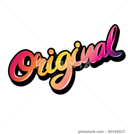 Free handwritten characters, text "Original"... - Stock Illustration ...