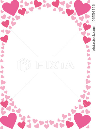 Pink cute heart rectangular frame material - Stock Illustration ...