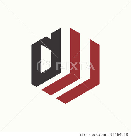Simple and unique letter or word DW font 3D... - Stock Illustration ...