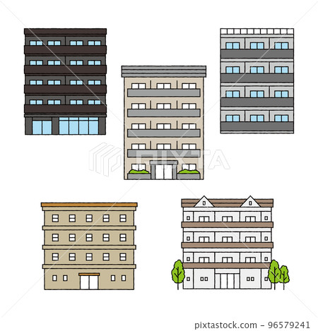 simple building illustration - Stock Illustration [96579241] - PIXTA