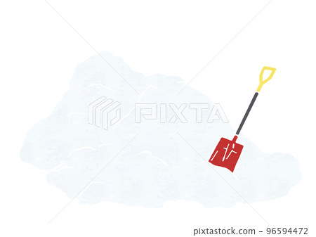 Illustration of a pile of snow and a scoop... - Stock Illustration ...