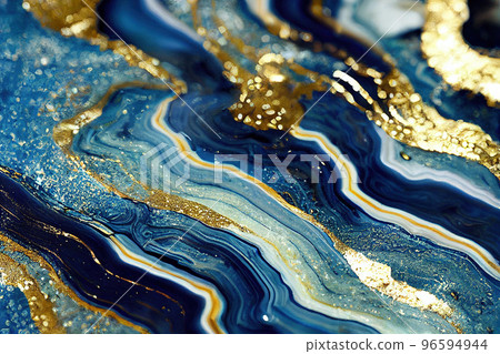 Splendid blue and gold luxury abstract artwork... - Stock Illustration ...