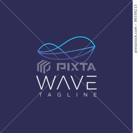 Abstract Wave Flow Logo Linear Symbol Motion... - Stock Illustration ...