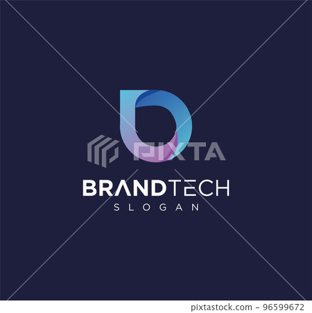 Modern Letter B tech logo design technology...-插圖素材 [96599672] - PIXTA圖庫