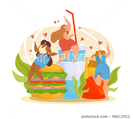 Girl Eating Dinner Cartoon