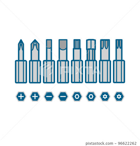 Illustration of a simple screwdriver bit - Stock Illustration [96622262 ...