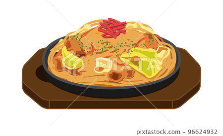 Yaki-udon・Teppanyaki - Stock Illustration [96624932] - PIXTA
