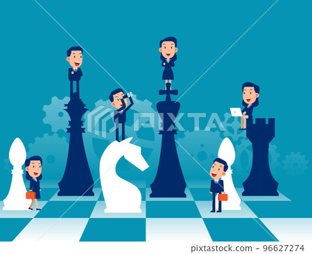 Business management and planning. Chess... - Stock Illustration ...