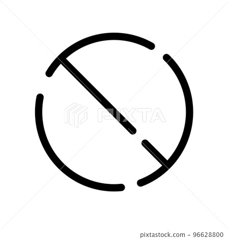 Dotted line icon Prohibited - Stock Illustration [96628800] - PIXTA