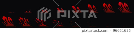 Blood splash sprite sheet for game or animation - Stock Illustration ...