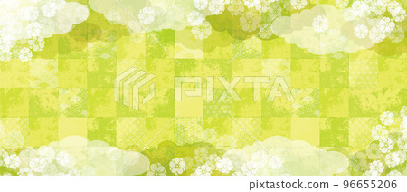 Japanese style pattern fresh green color... - Stock Illustration ...