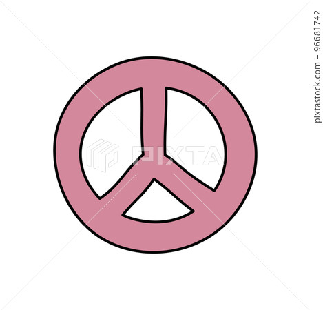 Peace symbol. Vector illustration of isolated... - Stock Illustration ...