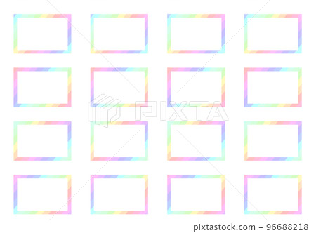 Set of 16 colorful transparent square headings... - Stock Illustration ...