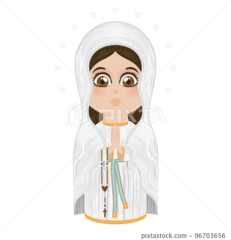 Isolated cute virgin mary character Vector - Stock Illustration ...