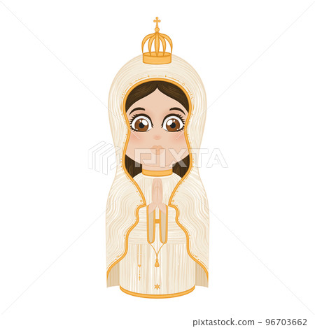 Isolated cute virgin mary character Vector - Stock Illustration ...