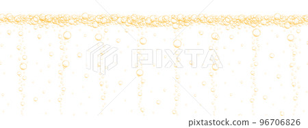 Golden bubbles stream background. Carbonated... - Stock Illustration [96706826] - PIXTA