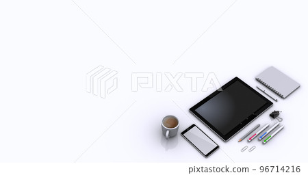 Business work scenery, business scene using a... - Stock Illustration ...