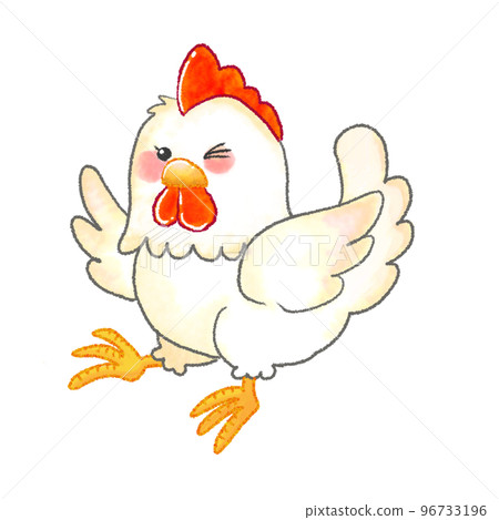 winking chicken - Stock Illustration [96733196] - PIXTA