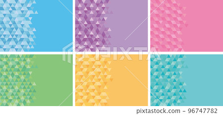 Geometric pattern background 6 color set - Stock Illustration [96747782 ...