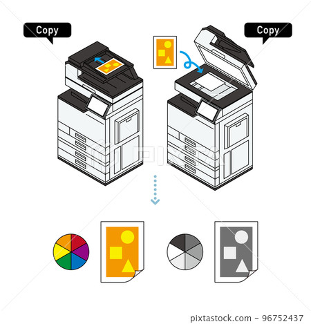 Printer multifunction machine copy illustration... - Stock Illustration ...