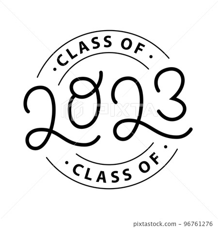 Graduate 2023. Class of 2023. Lettering logo... - Stock Illustration ...