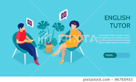 English Tutor Horizontal Banner - Stock Illustration [96768483] - PIXTA