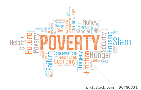 Poverty world cloud background. Educational... - Stock Illustration ...