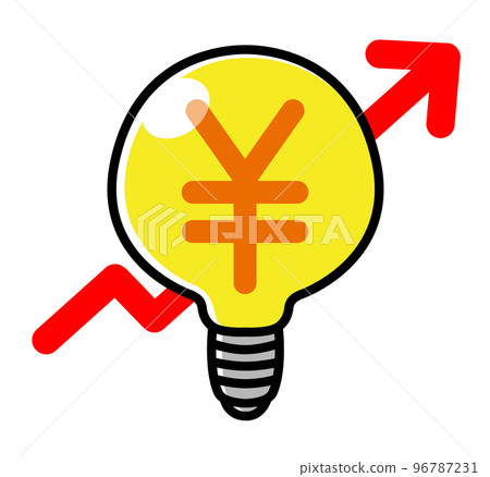 Electricity rate price increase image illustration - Stock Illustration [96787231] - PIXTA