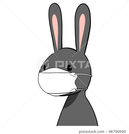 (Anime painting) Illustration of a rabbit... - Stock Illustration ...