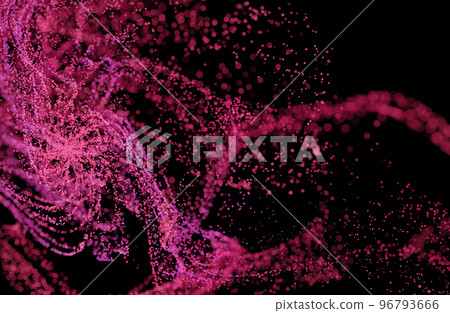 3D Render of many small magenta ultraviolet... - Stock Illustration ...