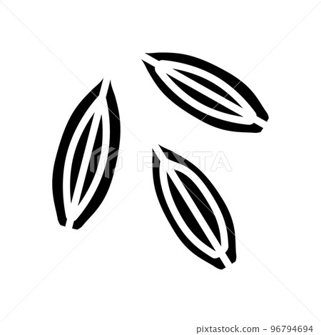 barley grain unpeeled glyph icon vector... - Stock Illustration ...
