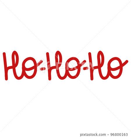Hand drawn Ho ho ho lettering, vector - Stock Illustration [96800163] - PIXTA