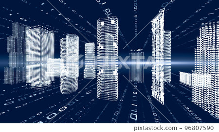 Image of smart city and digital society 5G... - Stock Illustration ...
