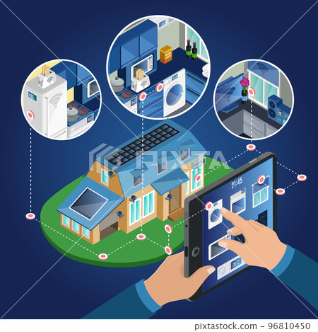 Isometric Smart Home Management Concept - Stock Illustration [96810450] - PIXTA