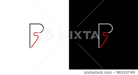 Simple and modern letter PS initials logo design - Stock Illustration ...