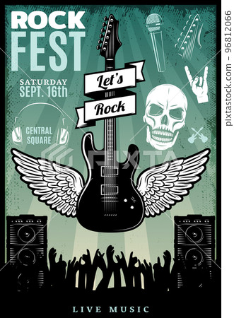 Vintage Rock Poster Template 55,100+ Rock Poster Stock Photos,