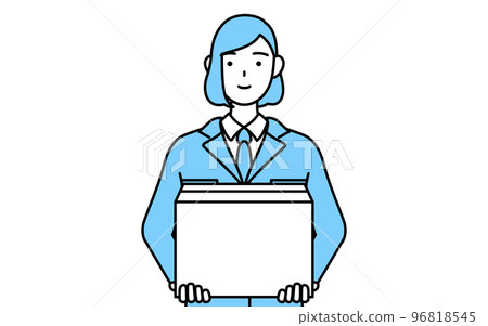 A simple line drawing illustration of a woman... - Stock Illustration ...
