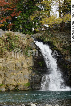 Scenery of Goryu Falls in Susono Central Park... - Stock Photo ...