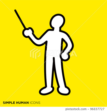 Simple Human Icon Series "Explainer" - Stock Illustration [96837727 ...