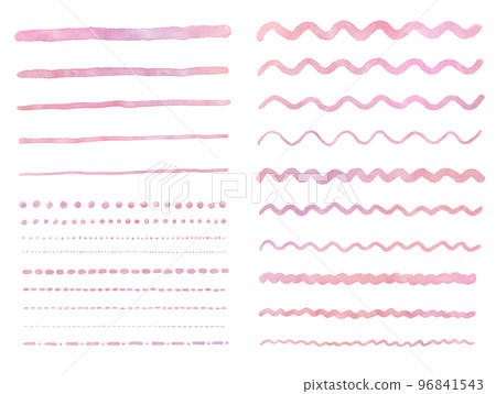 Pink stroke watercolor illustration material... - Stock Illustration ...