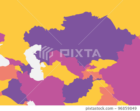 Outline Map Of Central Asia