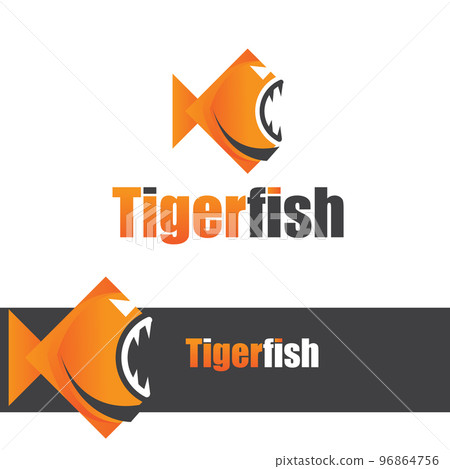 simple orange fish logo design vector icon... - Stock Illustration ...