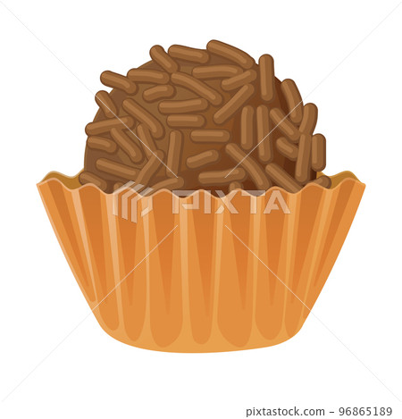 brigadeiro traditional brazilian desert. Latino... - Stock Illustration ...