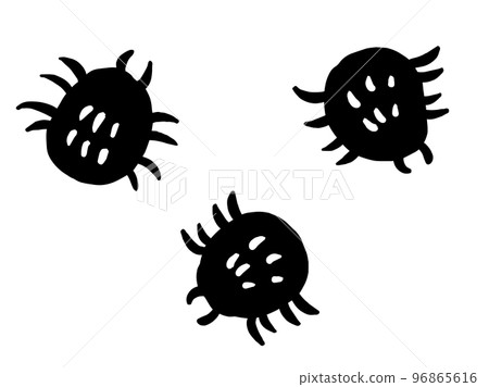 Cute tick / hand-drawn illustration material - Stock Illustration ...